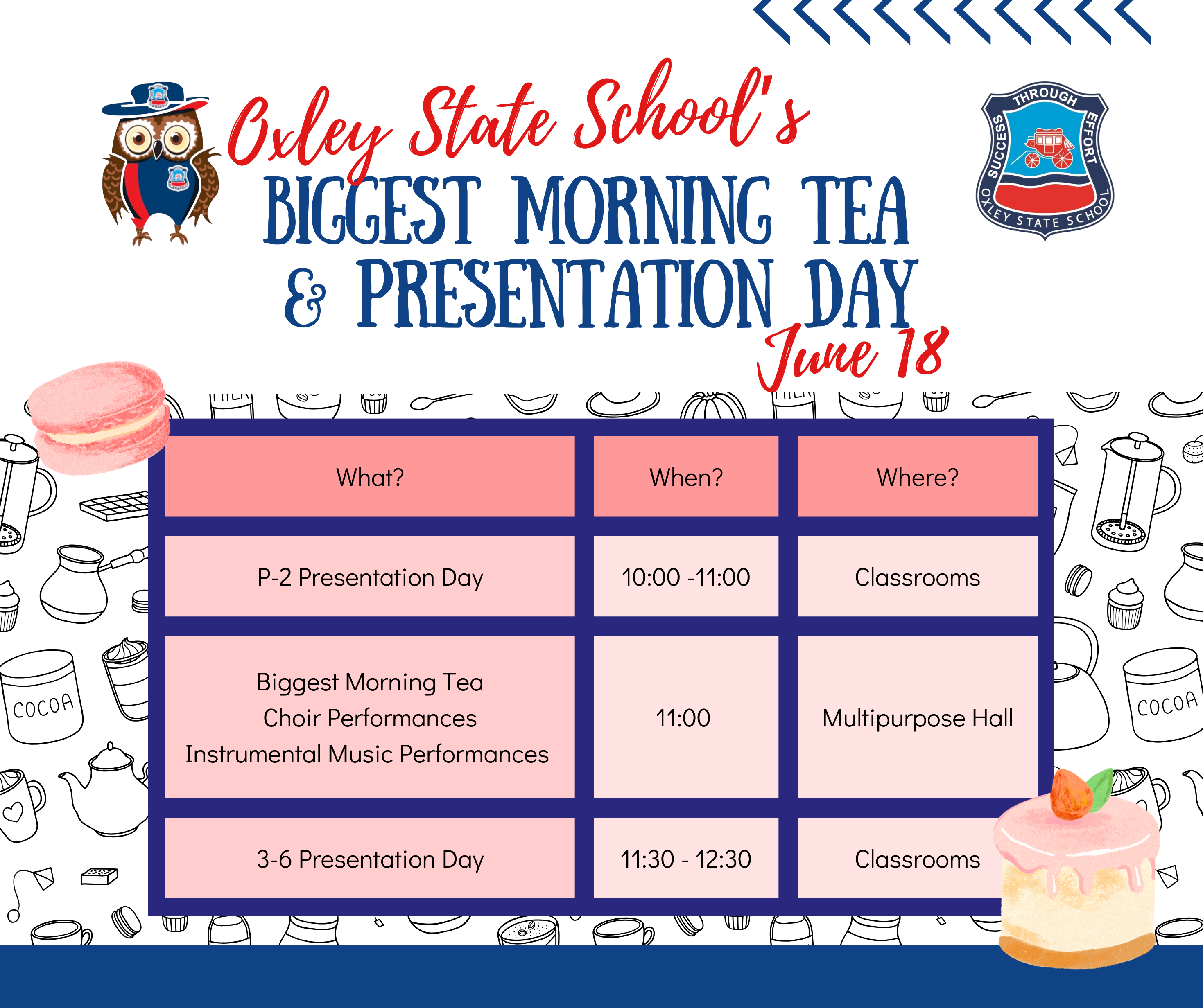 Presentation Day & Oxley State School's Biggest Morning Tea - 18 June 2024